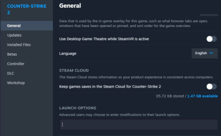 Change CS2 Launch Options - CS LAB